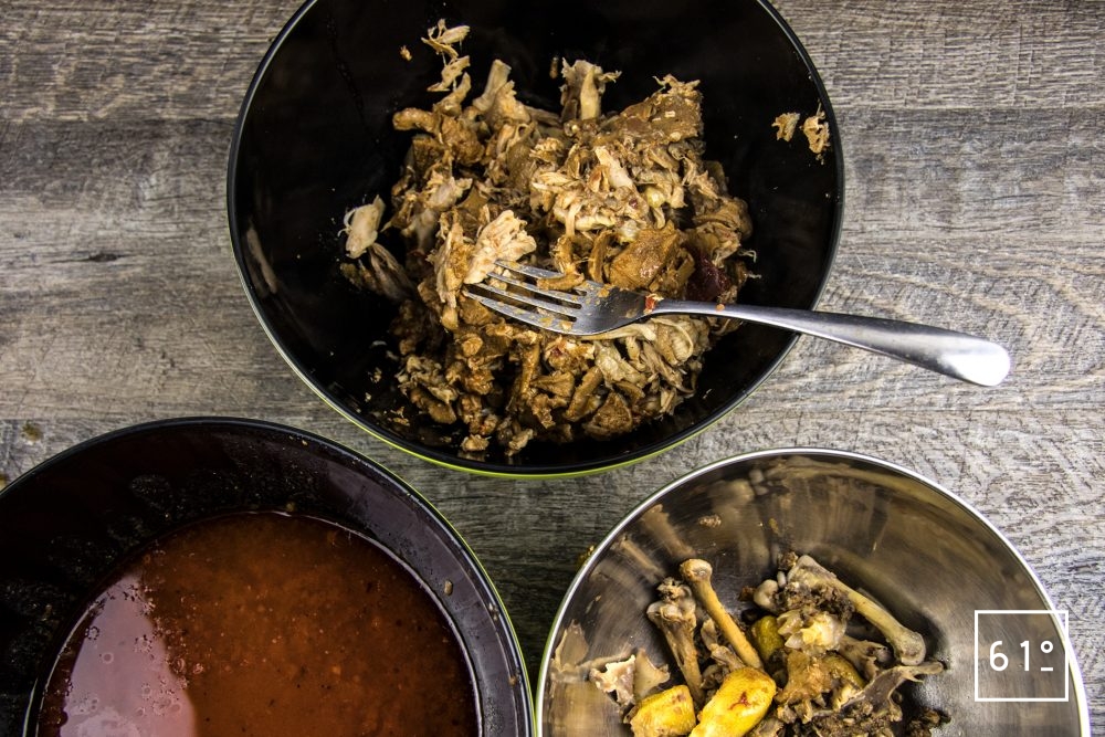 Poulet effiloché – pulled chicken | Recette | 61°Degrés