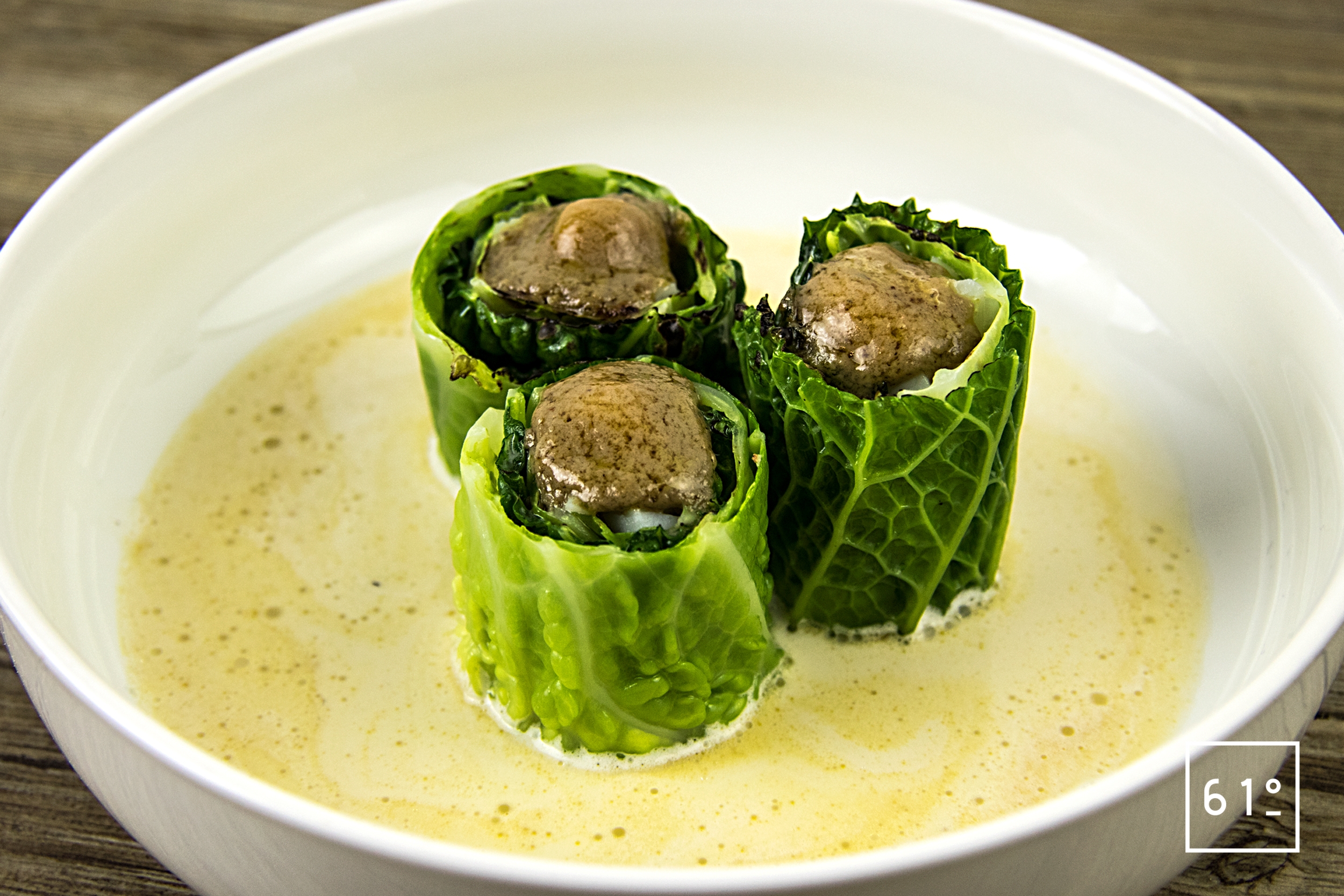 Maki de Saint Jacques au chou et foie gras | Recette | 61°Degrés