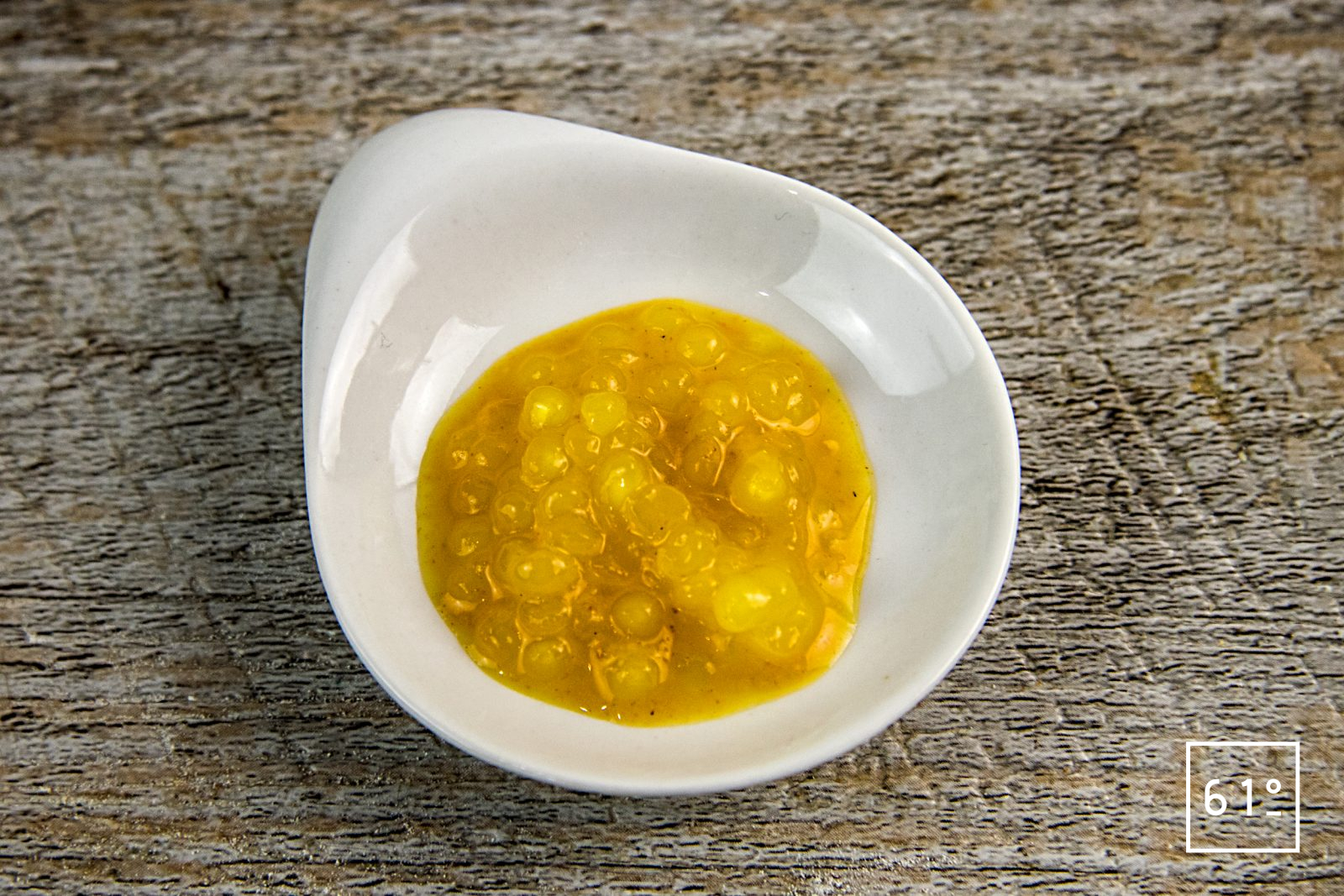 Perles de tapioca au curcuma et à l’orange | Recette | 61°Degrés