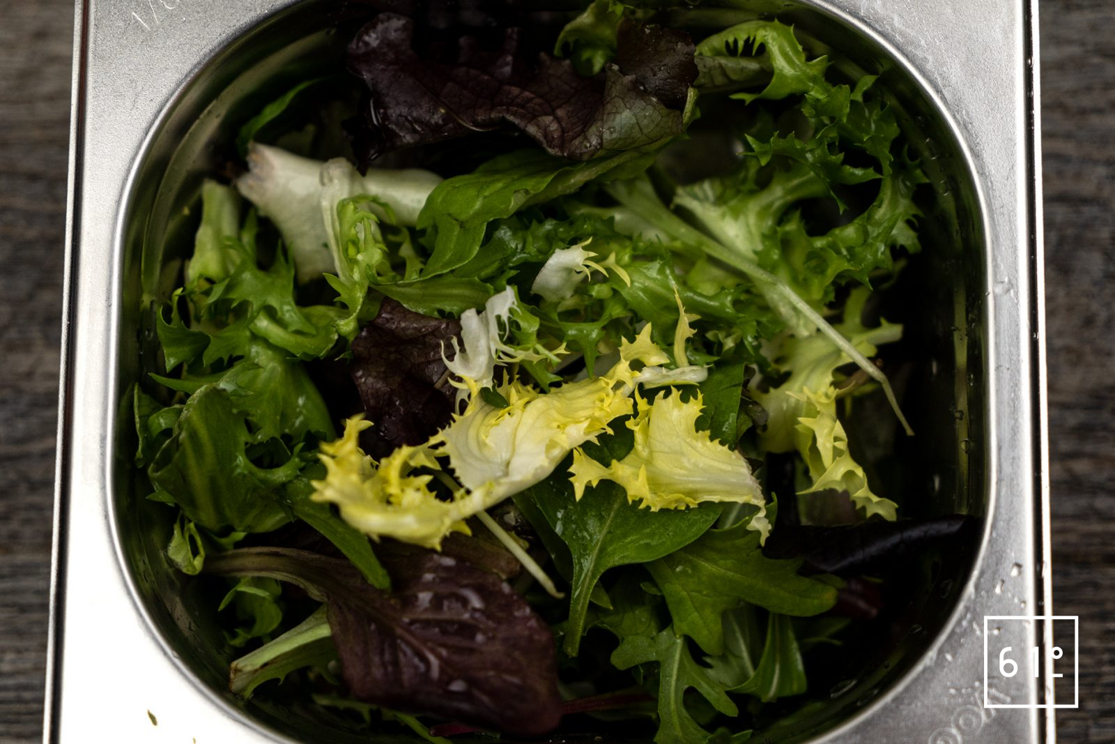 Salade César et son tartare bœuf-anchois, feuilles de printemps et ...